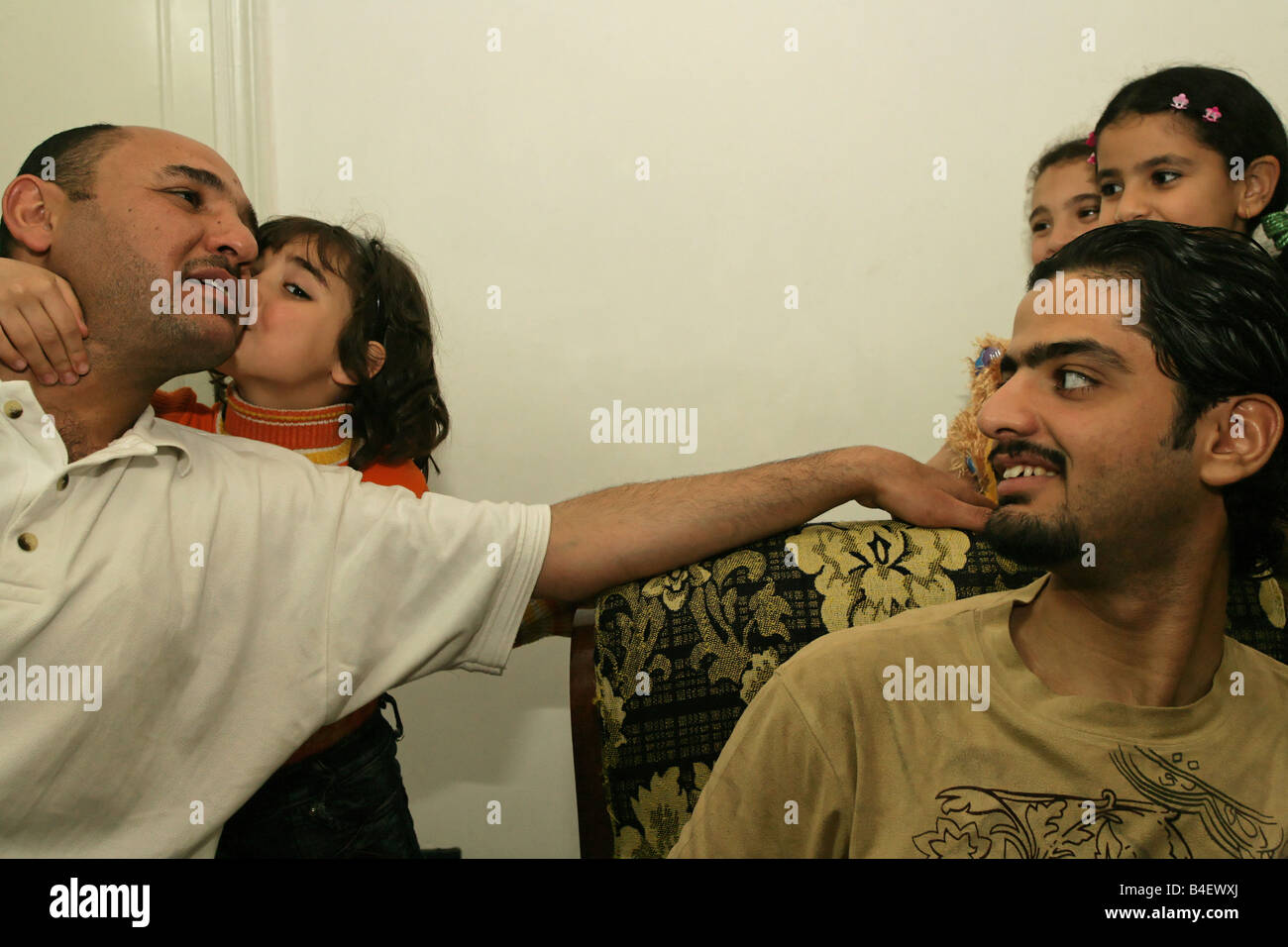 An Iraqi refugee family at their home in Cairo, Egypt Stock Photo - Alamy