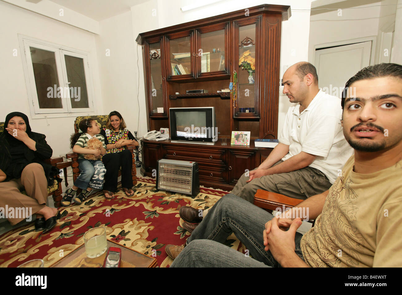 An Iraqi refugee family at their home in Cairo, Egypt Stock Photo - Alamy