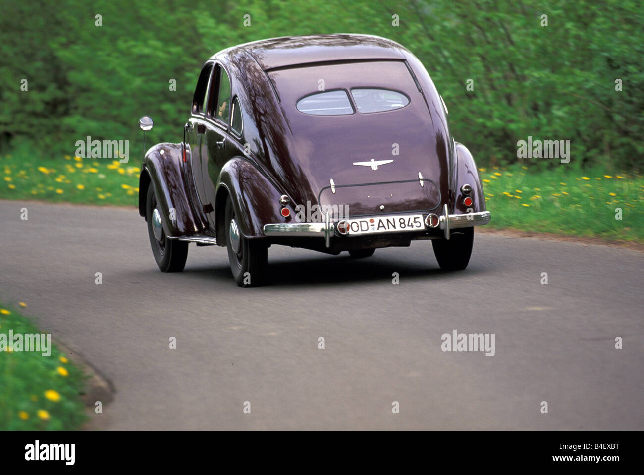 Car, Adler Autobahn, vintage car, model year 1937-1940, ruby colored ...