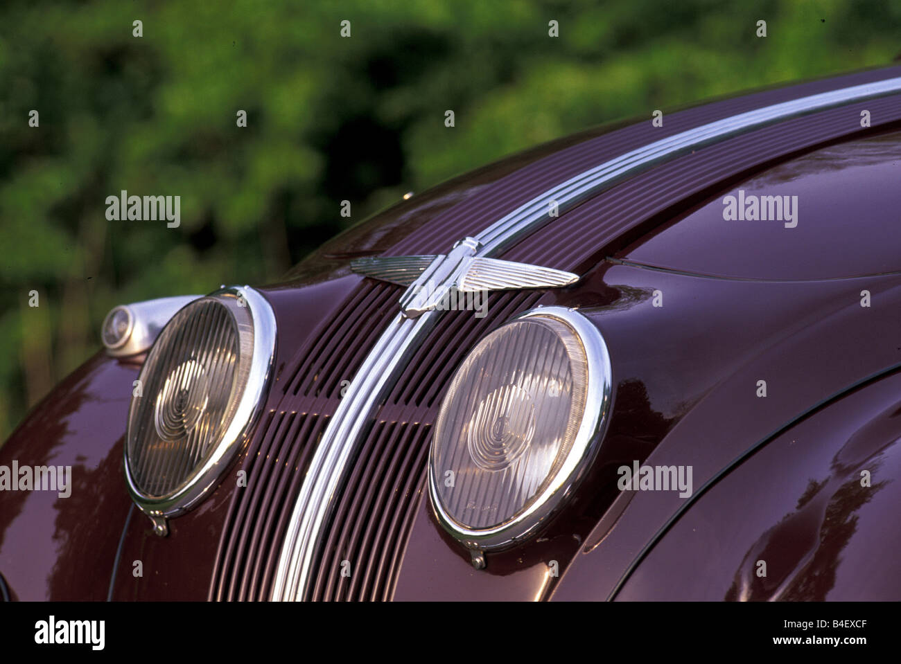 Car, Adler Autobahn, vintage car, model year 1937-1940, ruby colored ...