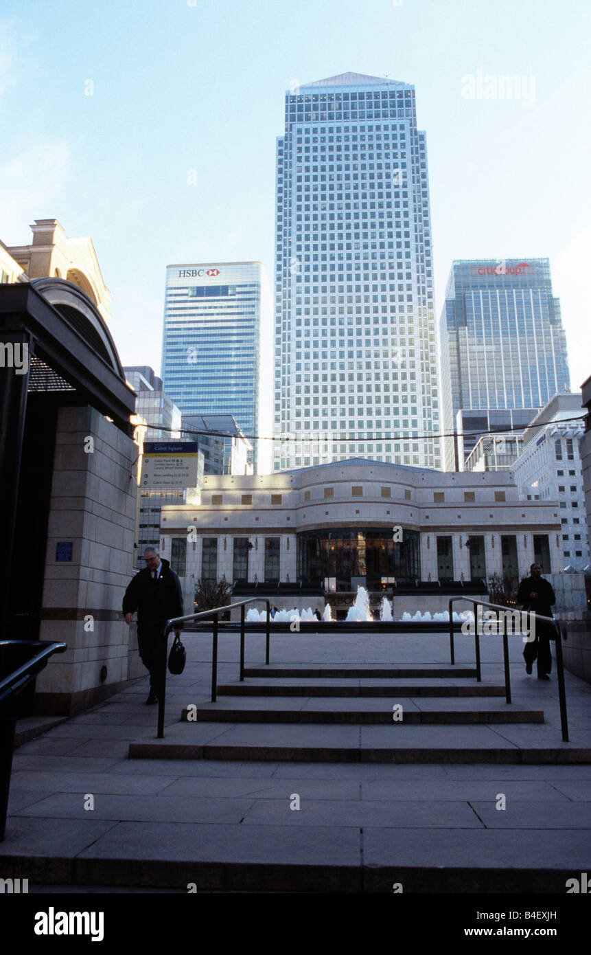 The three tallest buildings in London - HSBC Tower, Canary Wharf Tower and Citigroup Centre ...