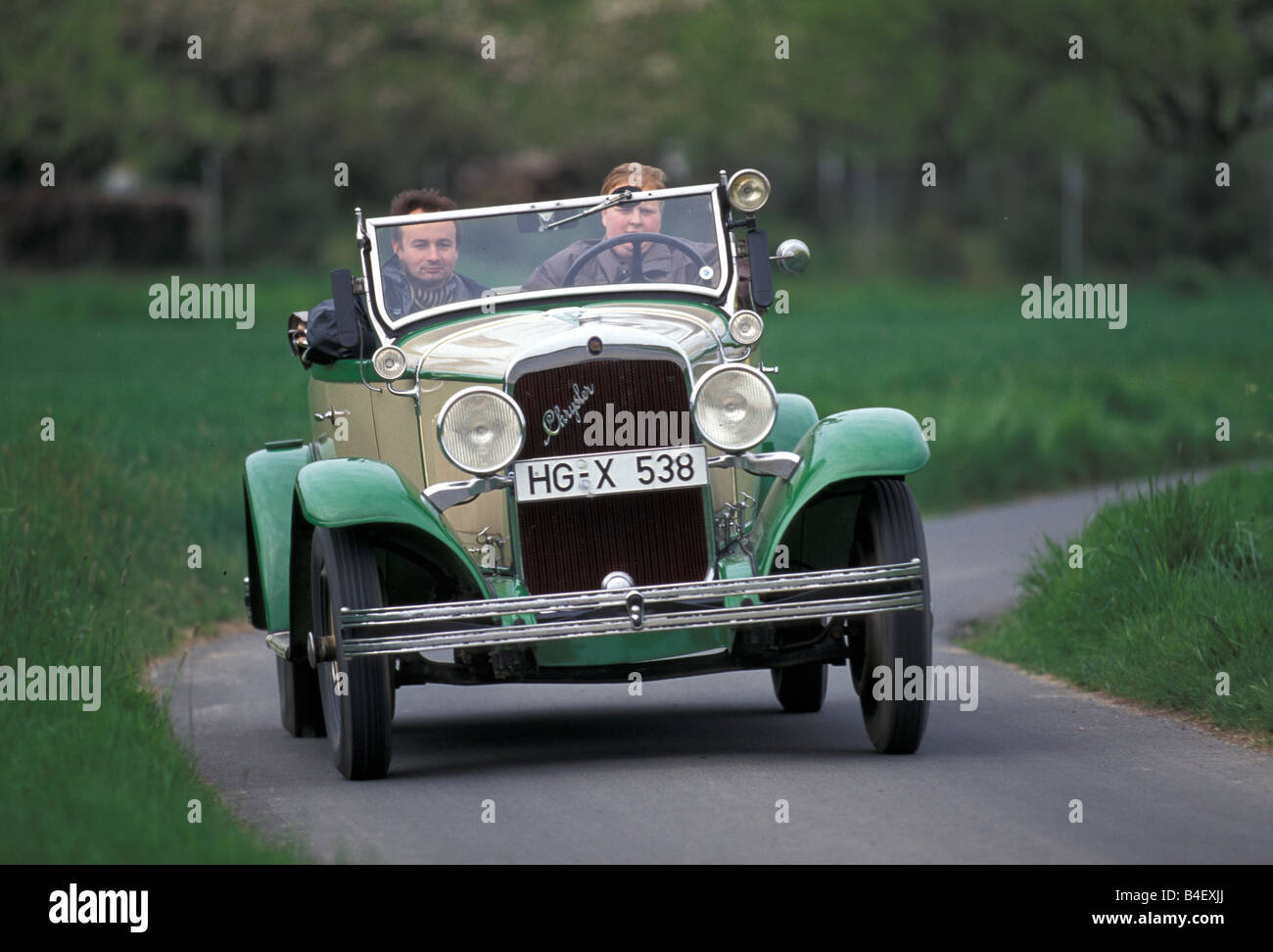Car, Chrysler 65, vintage car, model year 1928, convertible, driving ...