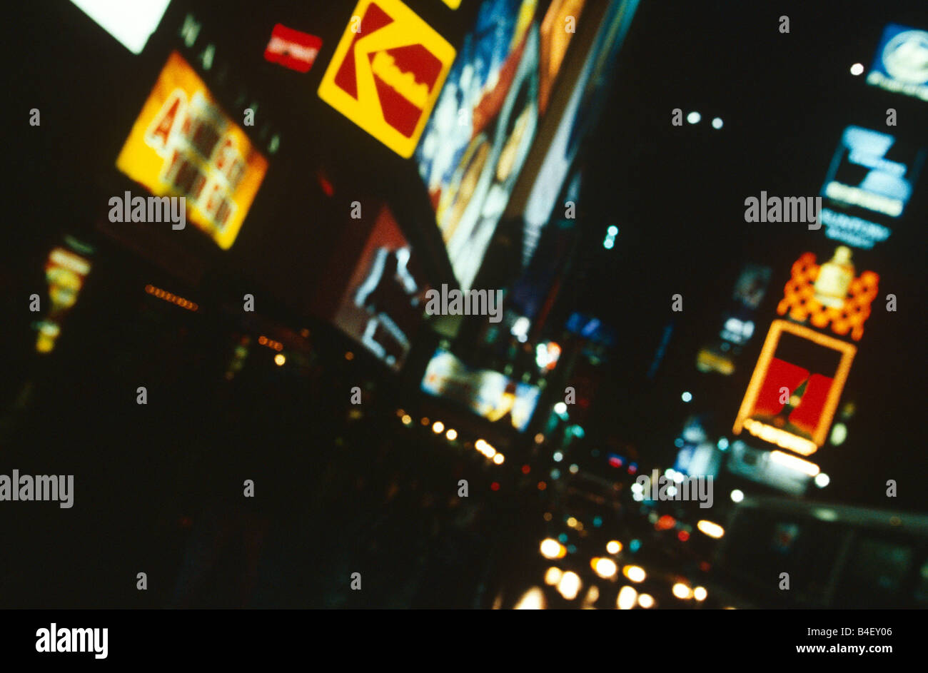 Night scene at Times Square in Manhattan, New York City, USA Stock ...