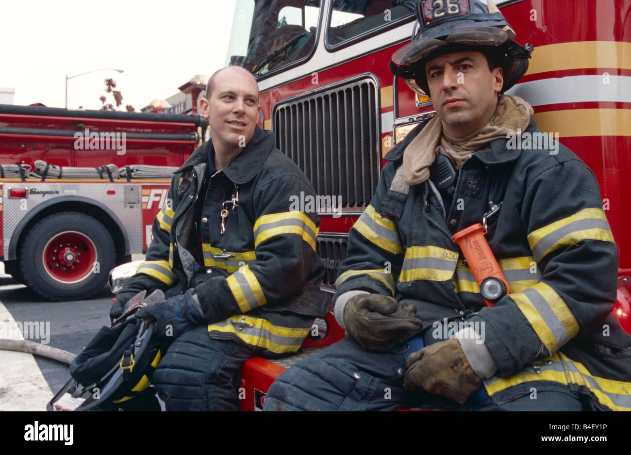 FDNY firefighters on duty in New York City, USA Stock Photo - Alamy