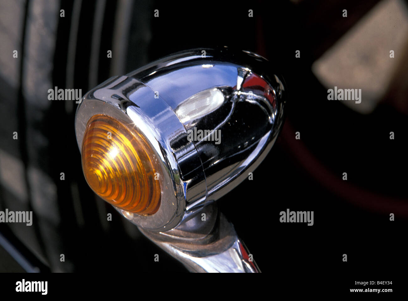 Car, Nash 8 cylinder, vintage car, red, 1930s, thirties, sedan, detail ...