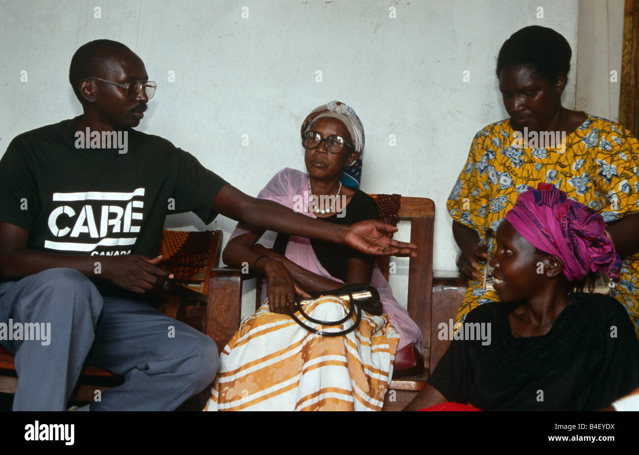 A CARE volunteer in Rwanda Stock Photo - Alamy