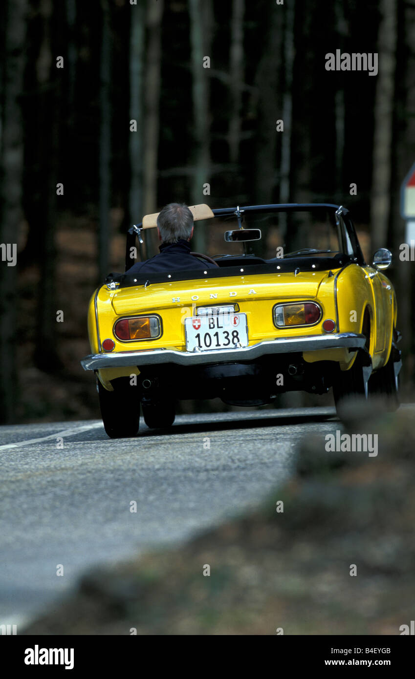 Car, Honda S800, vintage car, convertible, yellow, 1960s, sixties ...