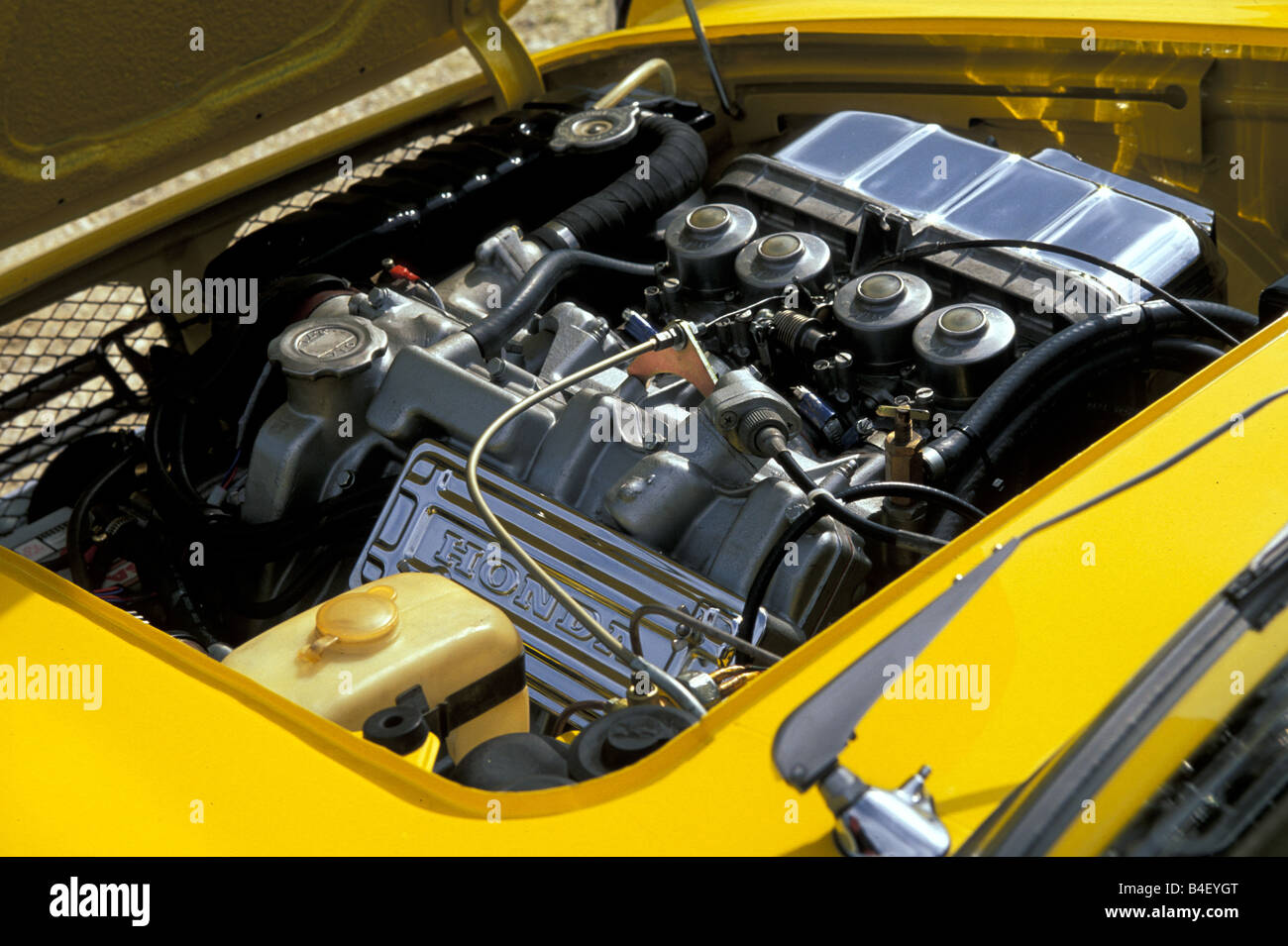 Car, Honda S800, vintage car, convertible, yellow, 1960s, sixties ...