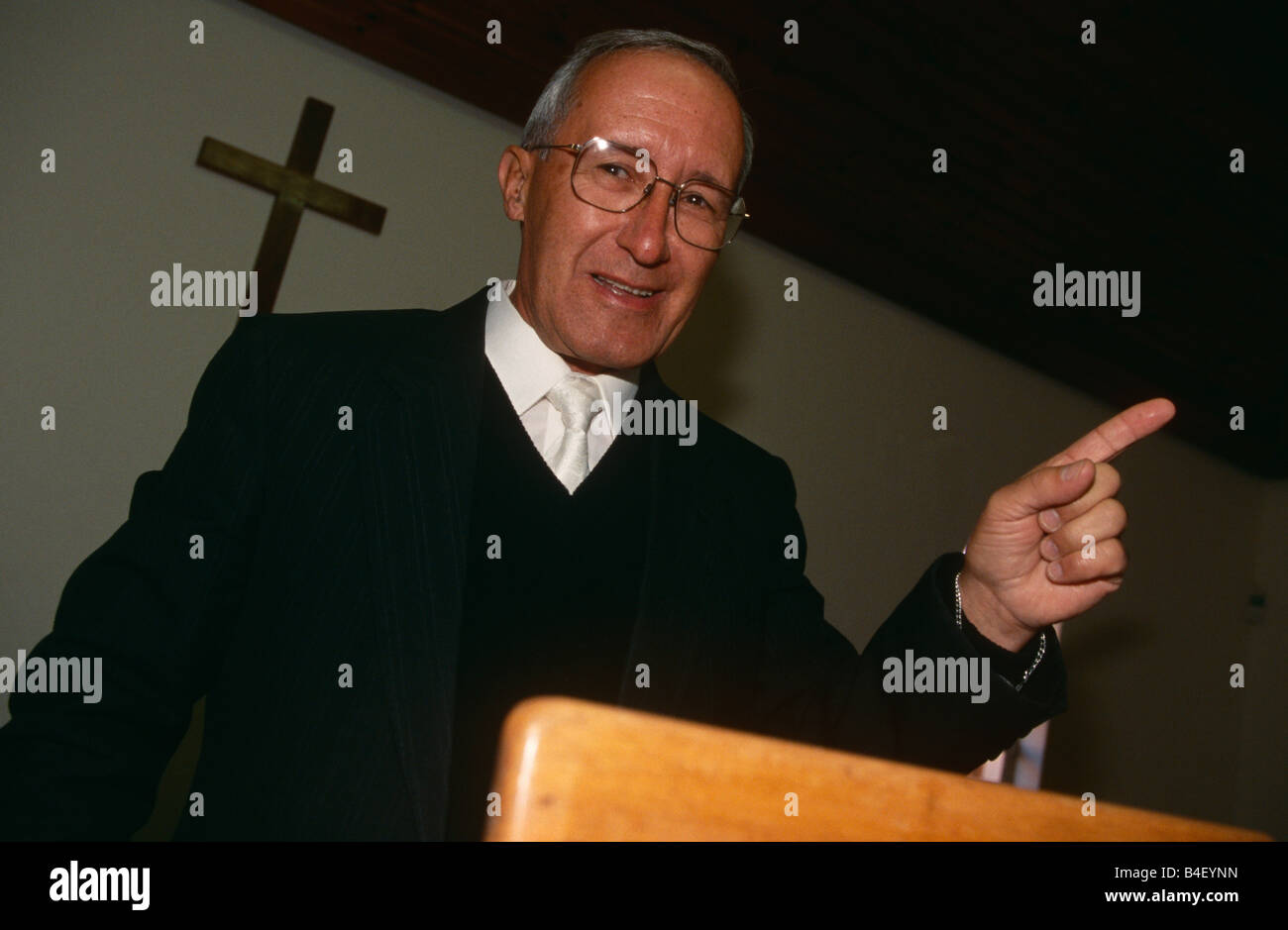 Elderly man preaching christianity in hi-res stock photography and ...