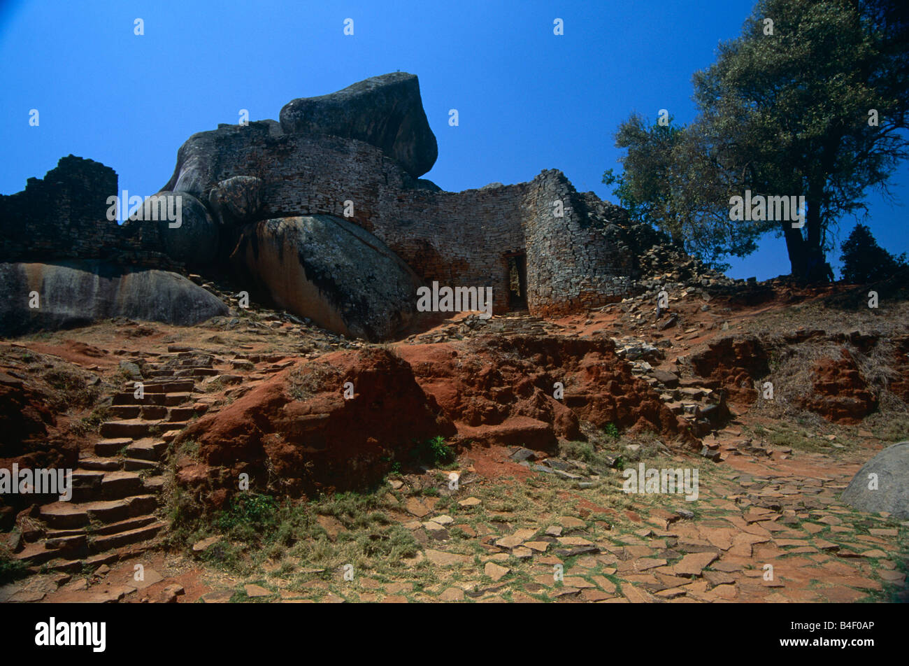 Rock formation and ruins, South Africa Stock Photo - Alamy