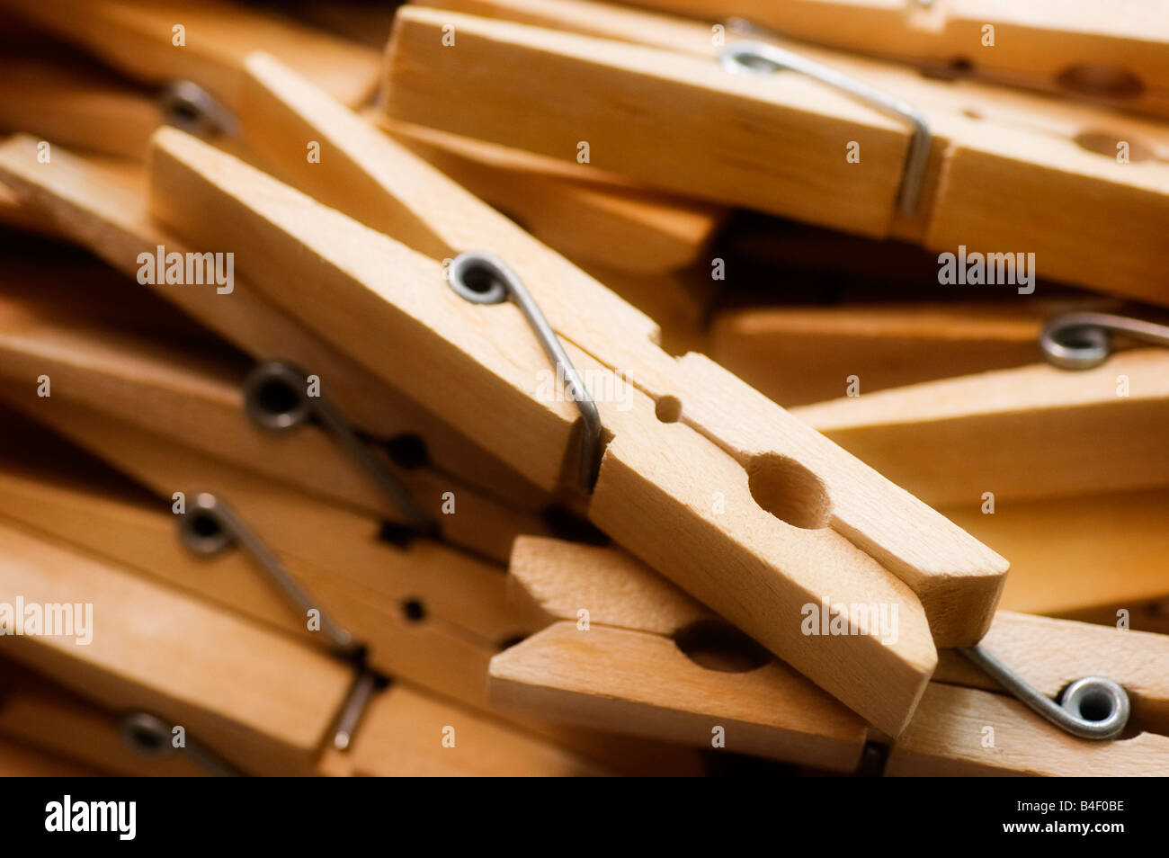 Wooden clothes pegs Stock Photo - Alamy