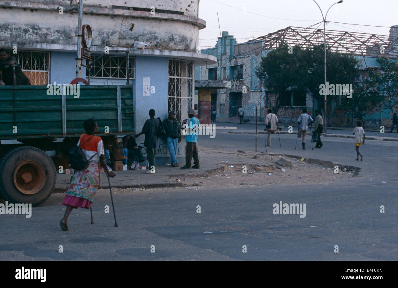 Victims of the civil war on a street in Angola Stock Photo - Alamy
