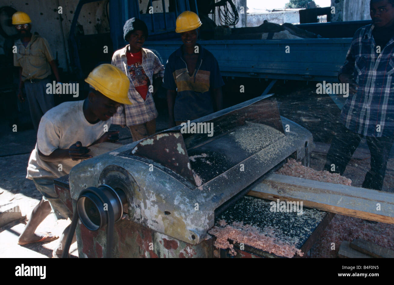 Wood for construction in Angola Stock Photo - Alamy