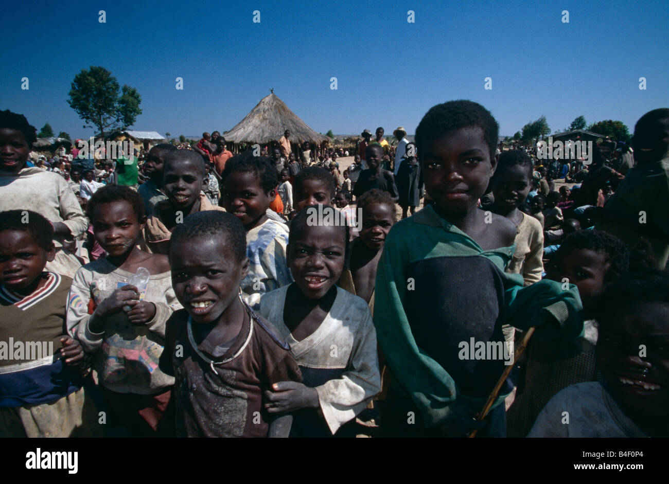 Displaced children camp hi-res stock photography and images - Alamy