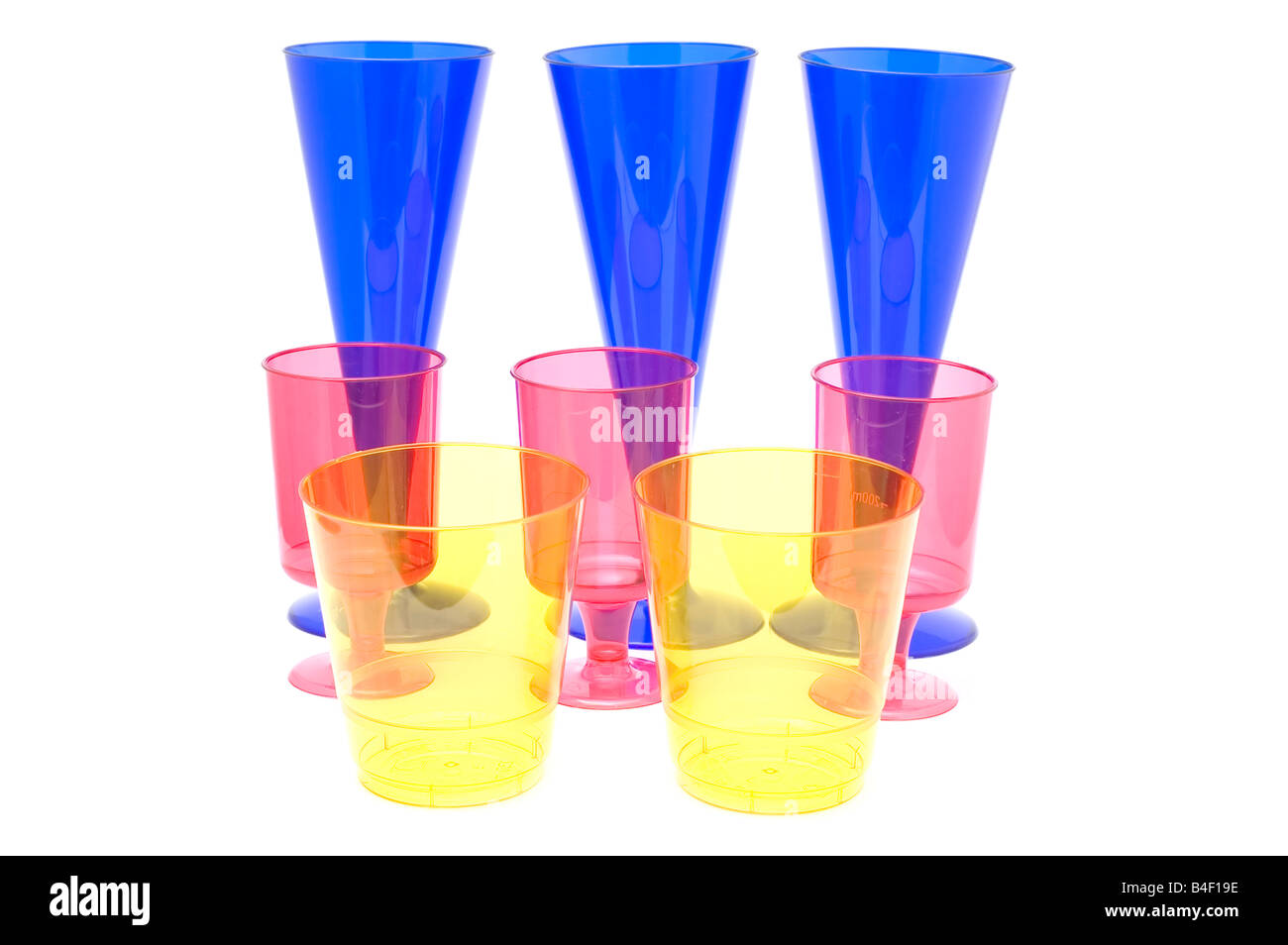 object on white kitchen utensil plastic cups Stock Photo - Alamy