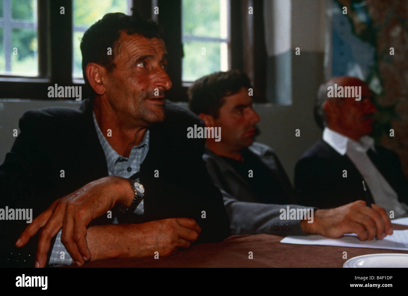 Albanian men in Kosovo Stock Photo - Alamy