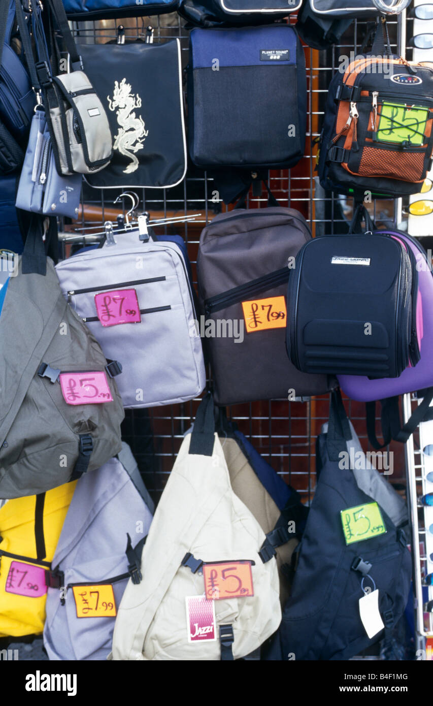 A bag stall in London Stock Photo - Alamy