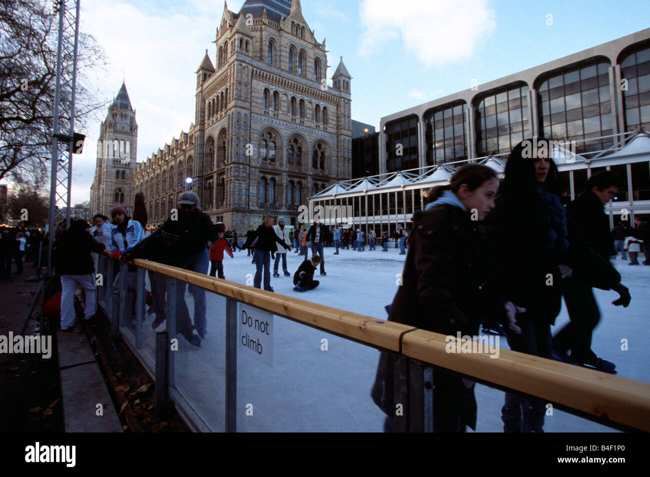 An ice rink at the Natural History Museum in London Stock Photo - Alamy