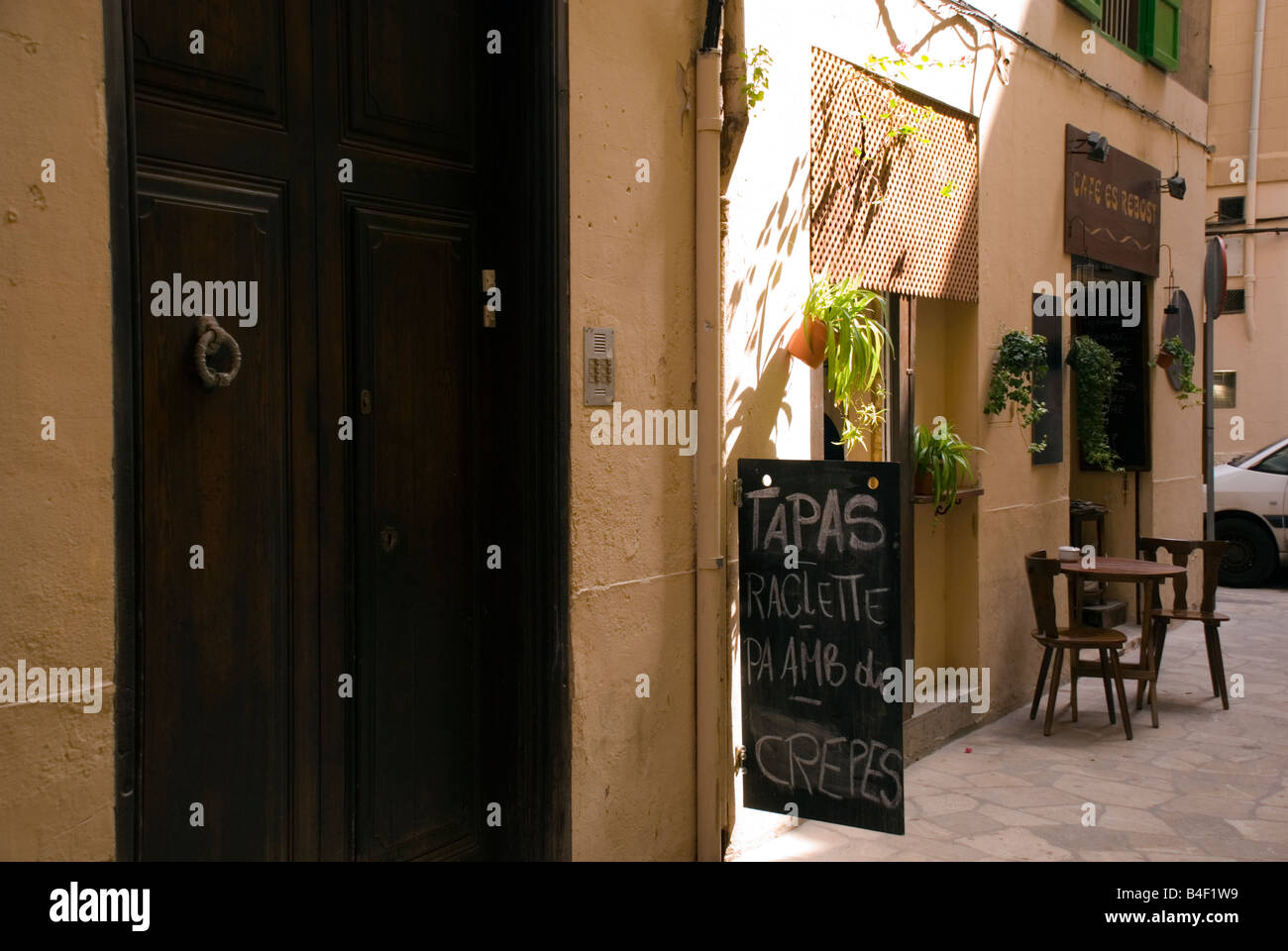 Palma Mallorca Balearic Islands Spain A tapas bar in the old town Stock ...