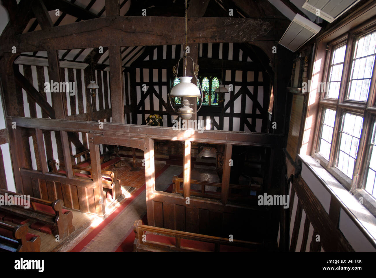 Interior of St Peter's church Melverley Shropshire Stock Photo - Alamy