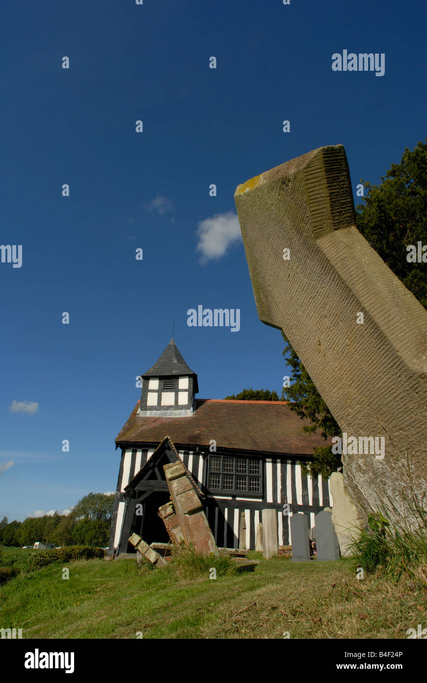 St Peter's church Melverley Shropshire Stock Photo - Alamy