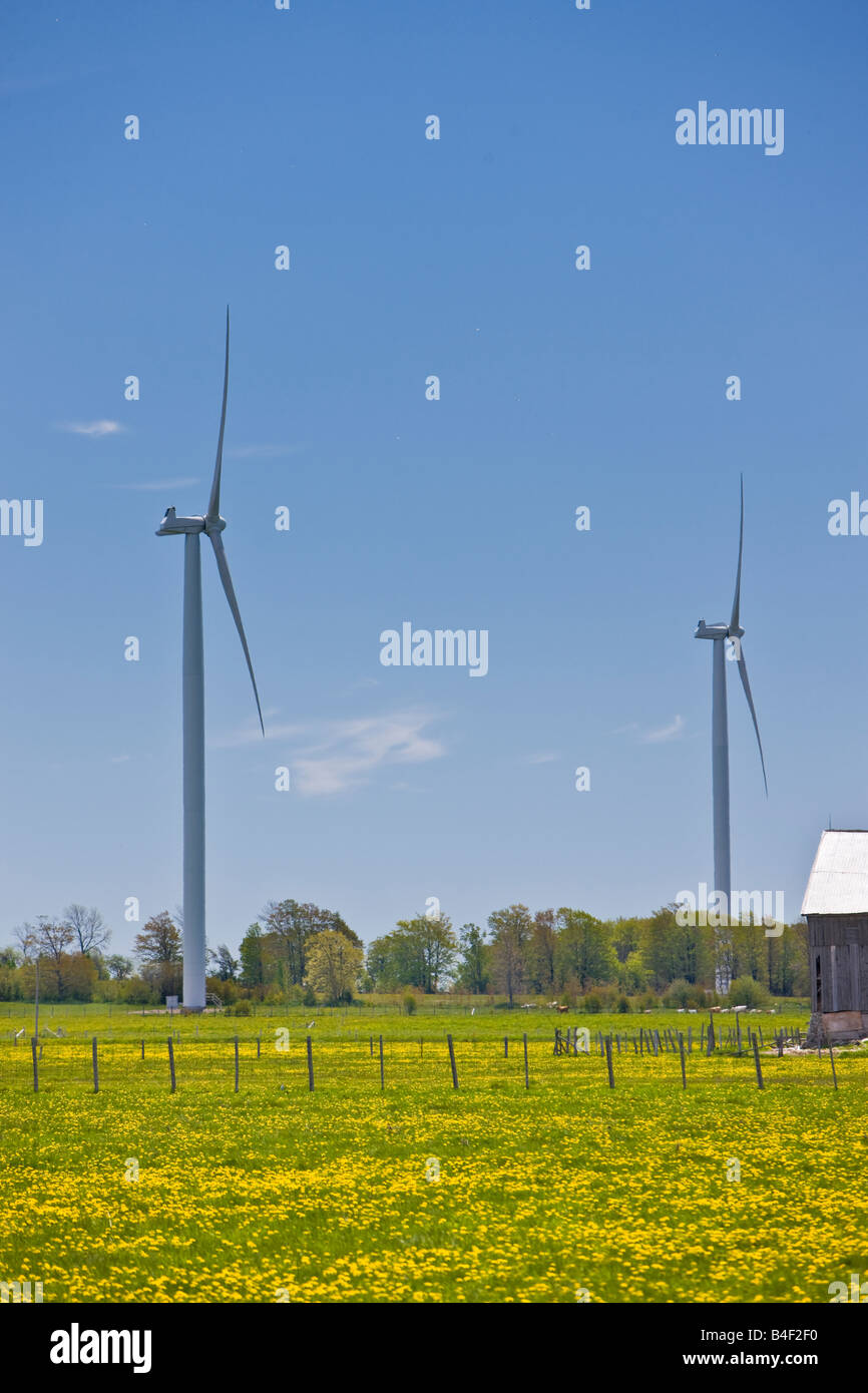 Windmills on the Bruce Peninsula, Ontario, Canada Stock Photo - Alamy