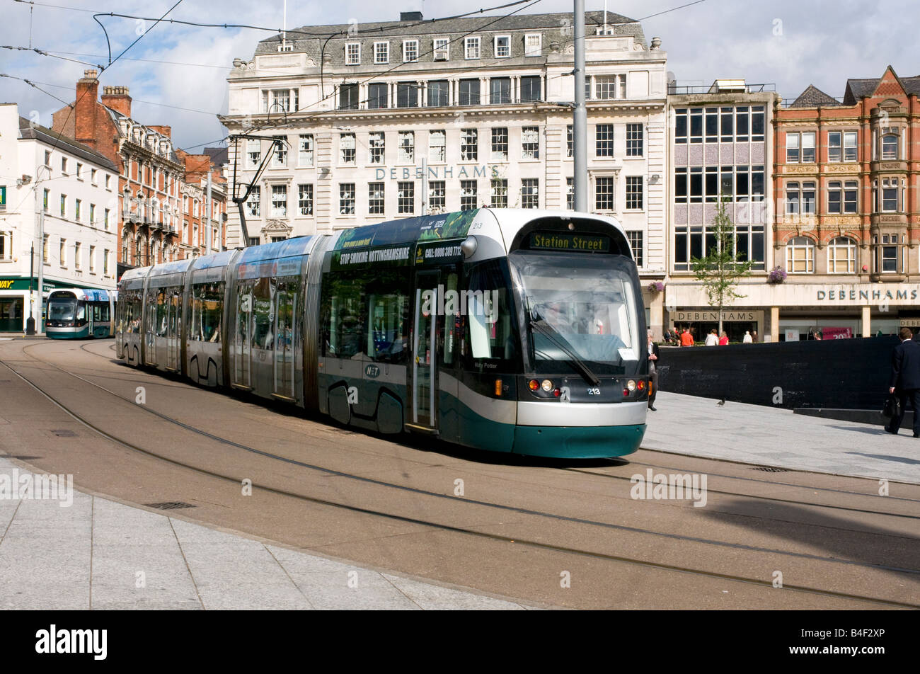 nottingham city transport tram 213 Mary Potter old market square ...