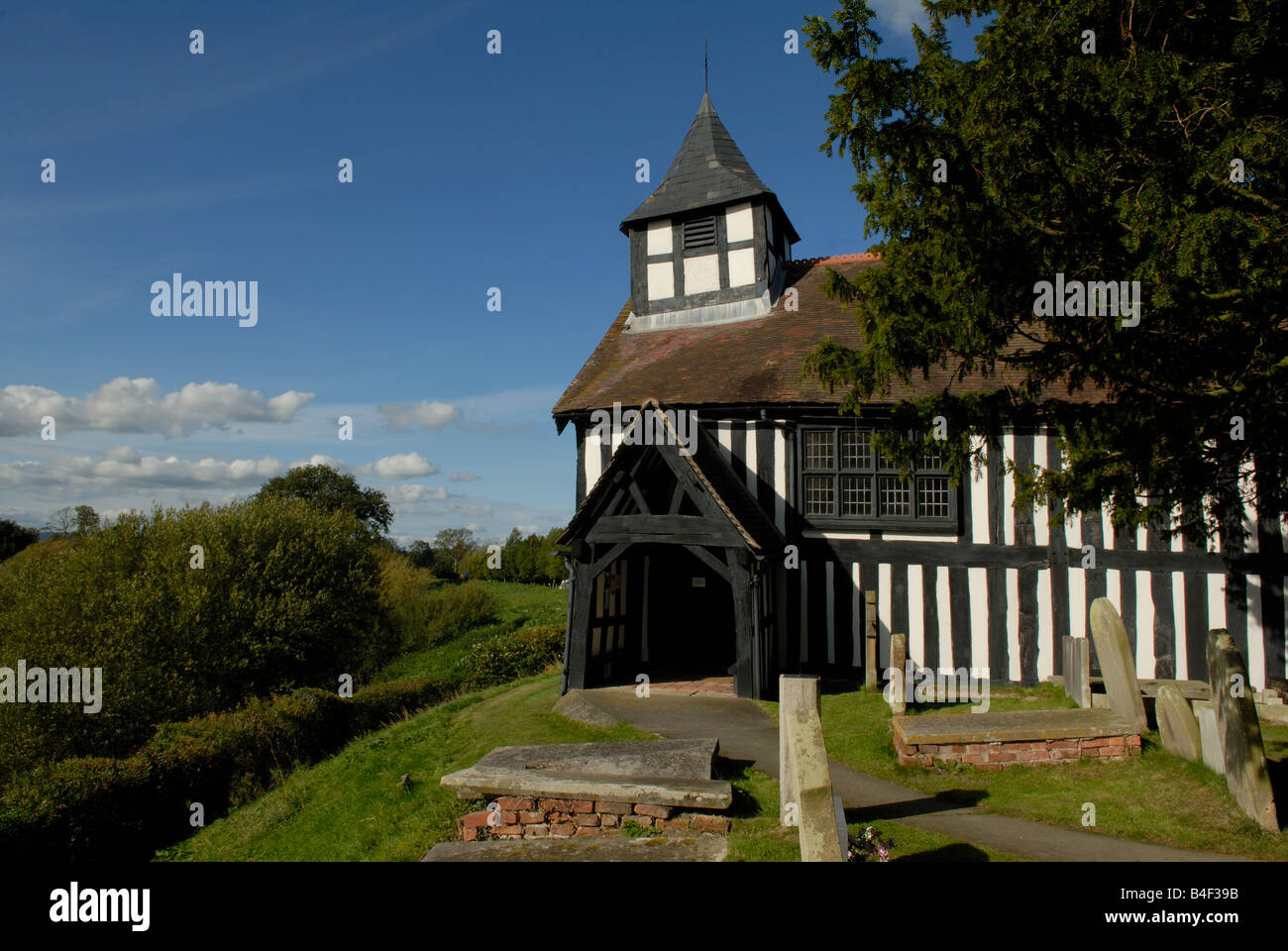 St Peter's church Melverley Shropshire Stock Photo - Alamy