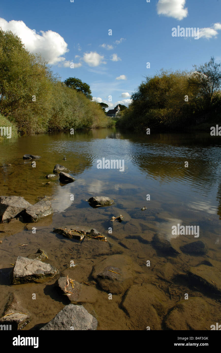 St Peter's church Melverley beside the River Vyrnwy, Shropshire Stock ...