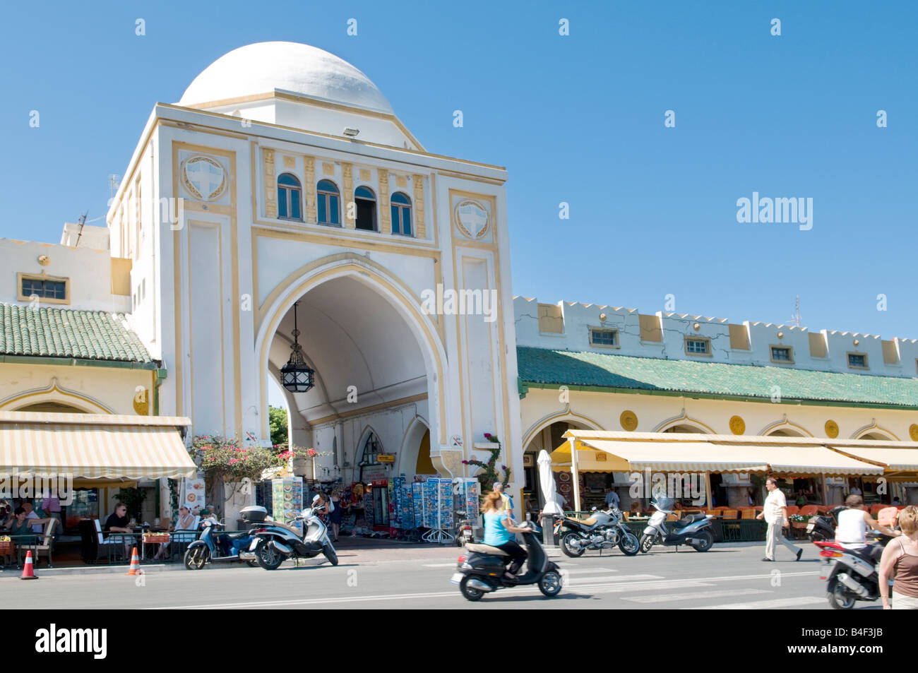 New Place Market in Rhodes New Town, Rhodes, Greece Stock Photo - Alamy