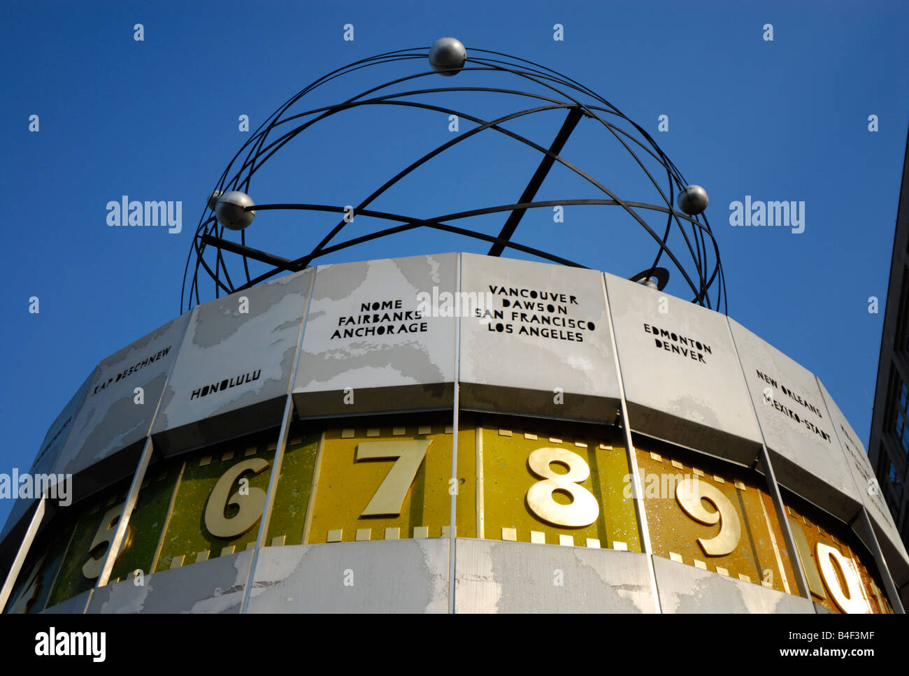World Clock in Alexanderplatz "Weltzeituhr", Berlin, Germany Stock ...