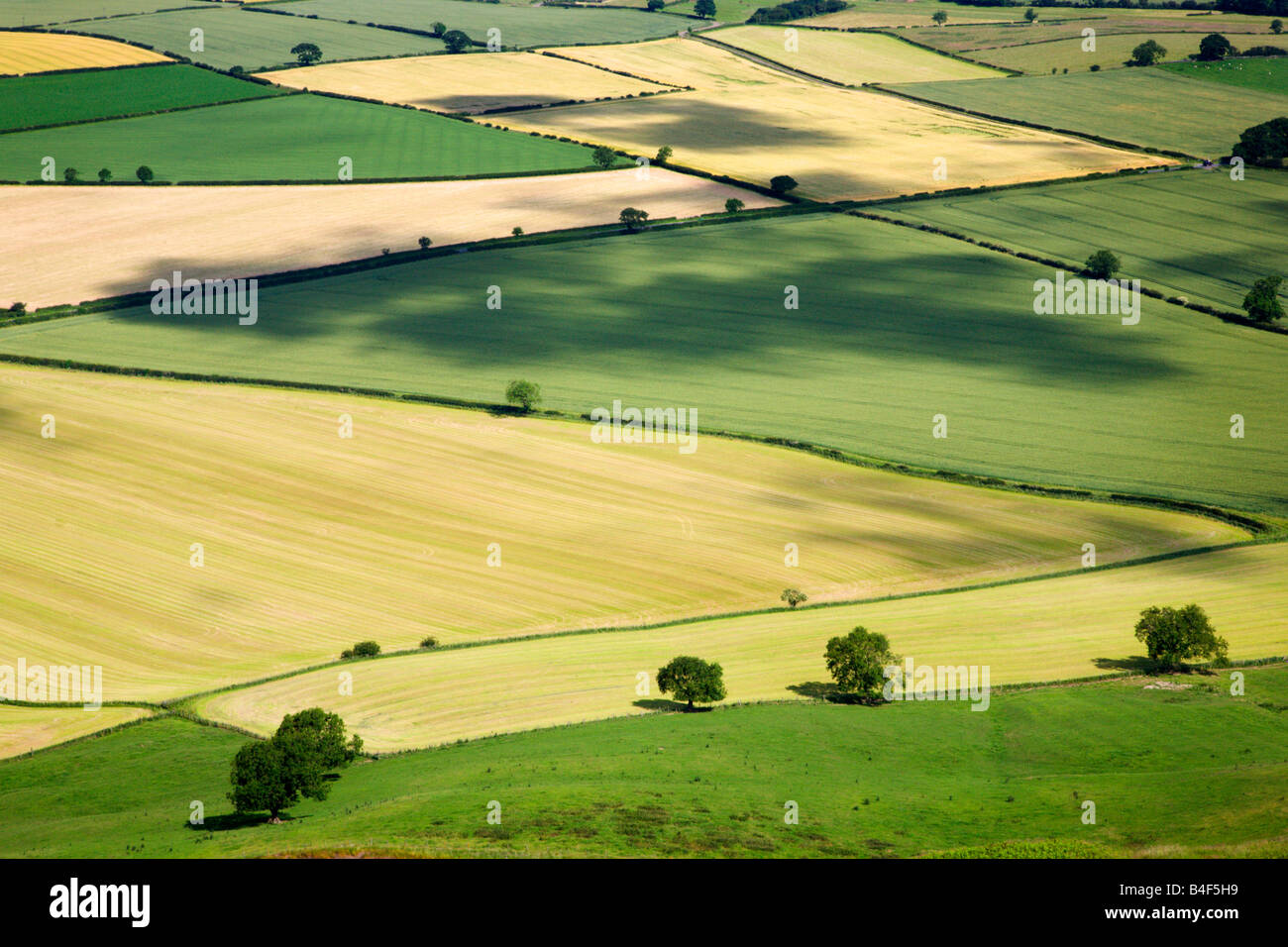 View Over the Vale of York from Roseberry Topping Yorkshire England ...