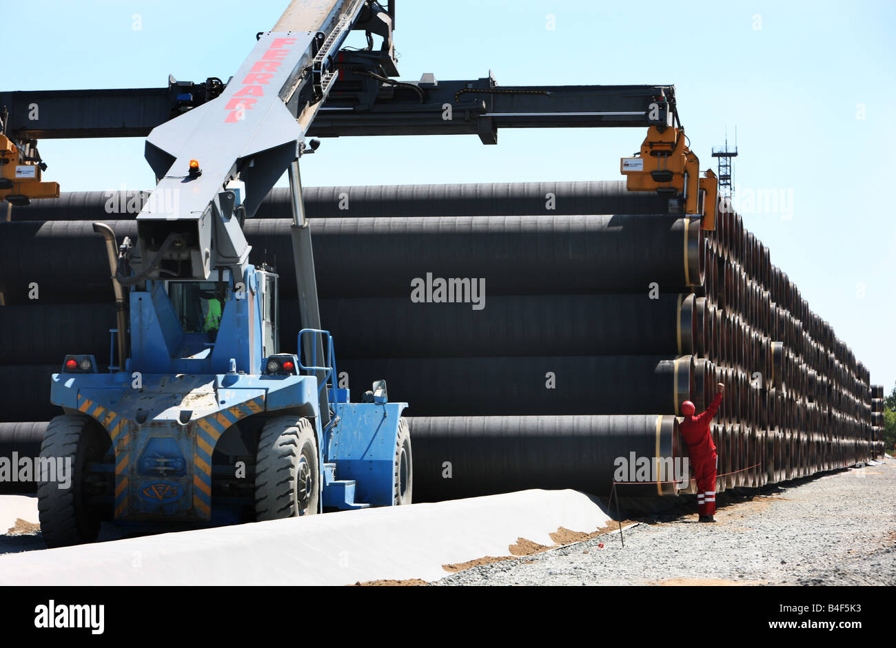 DEU Germany Storage area for the tube of the North European Gas ...