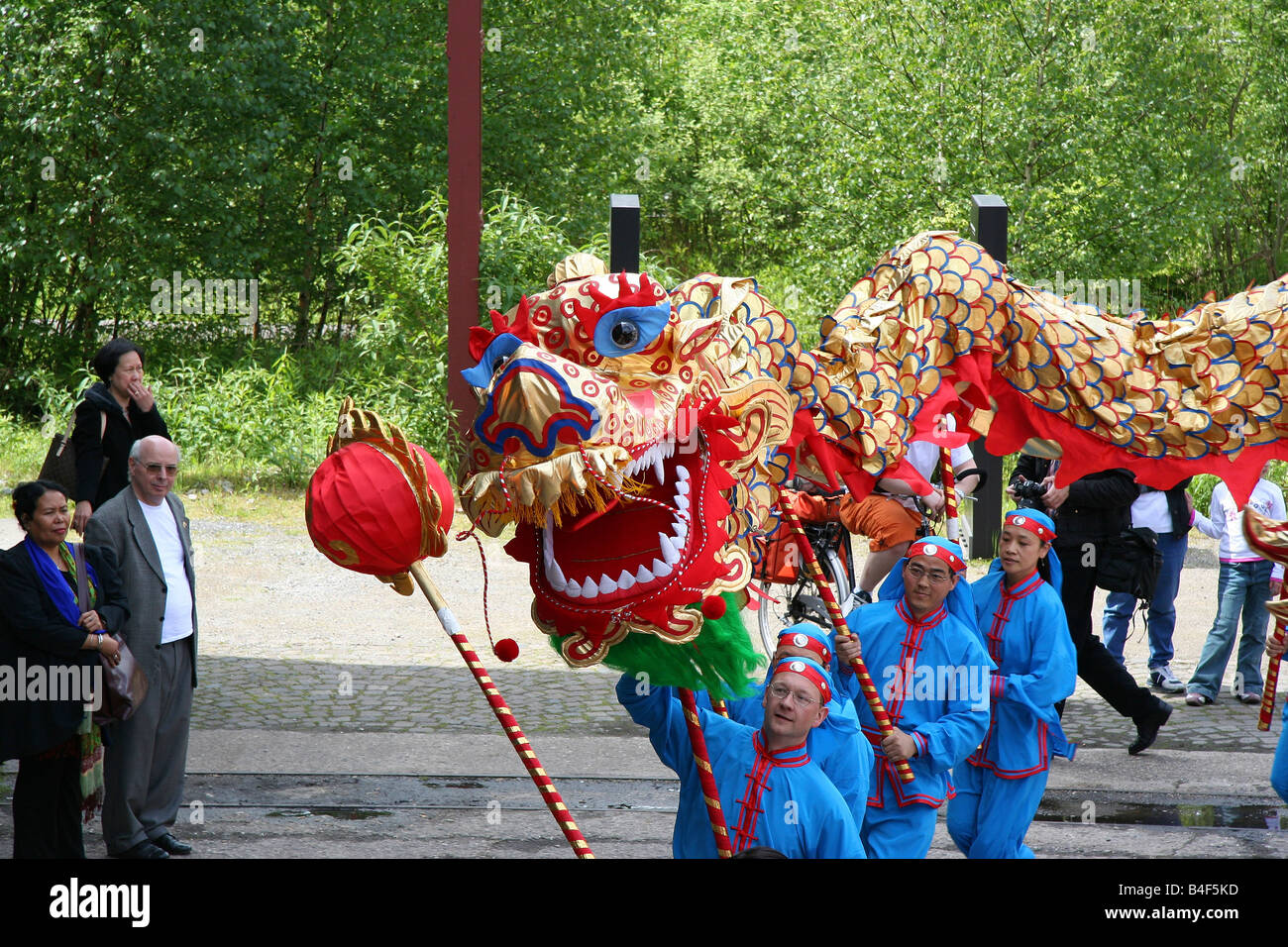 Chinese Dragon Dance - Celebration of the Chinese New Year Stock Photo ...