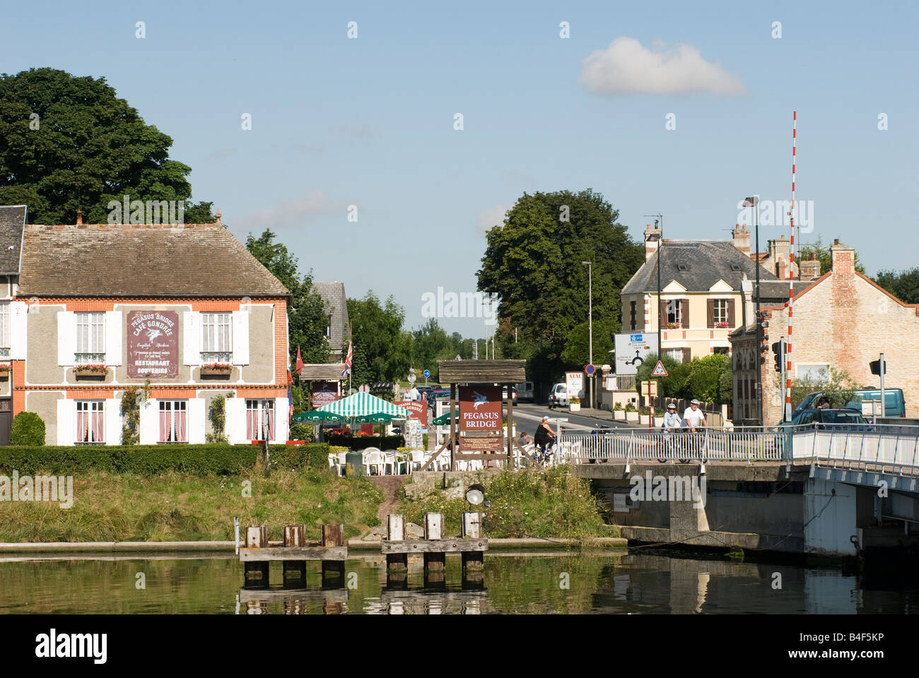 Pegasus Bridge over the Caen Canal near Ouistreham France Stock Photo ...