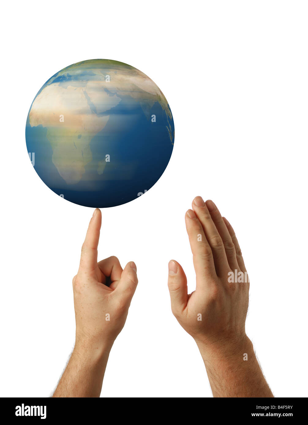 Spinning Globe On Finger