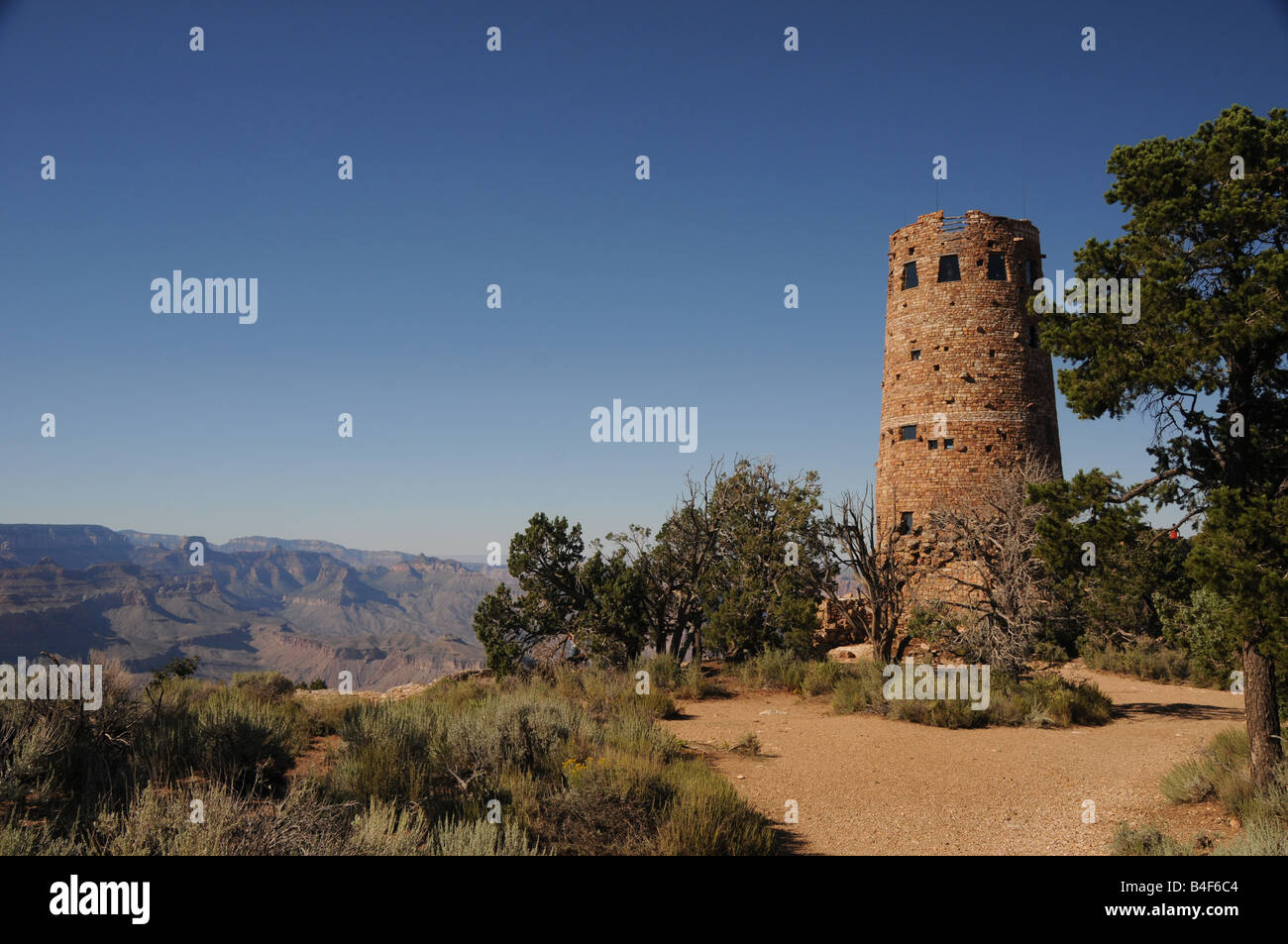 The Grand Canyon Desert View Watchtower Stock Photo - Alamy