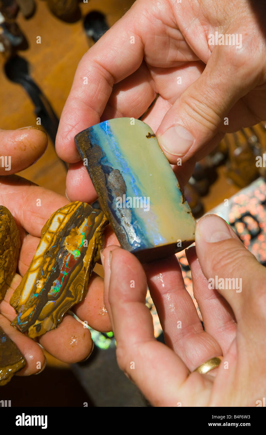 Pieces of Queensland rough cut boulder opal Stock Photo - Alamy