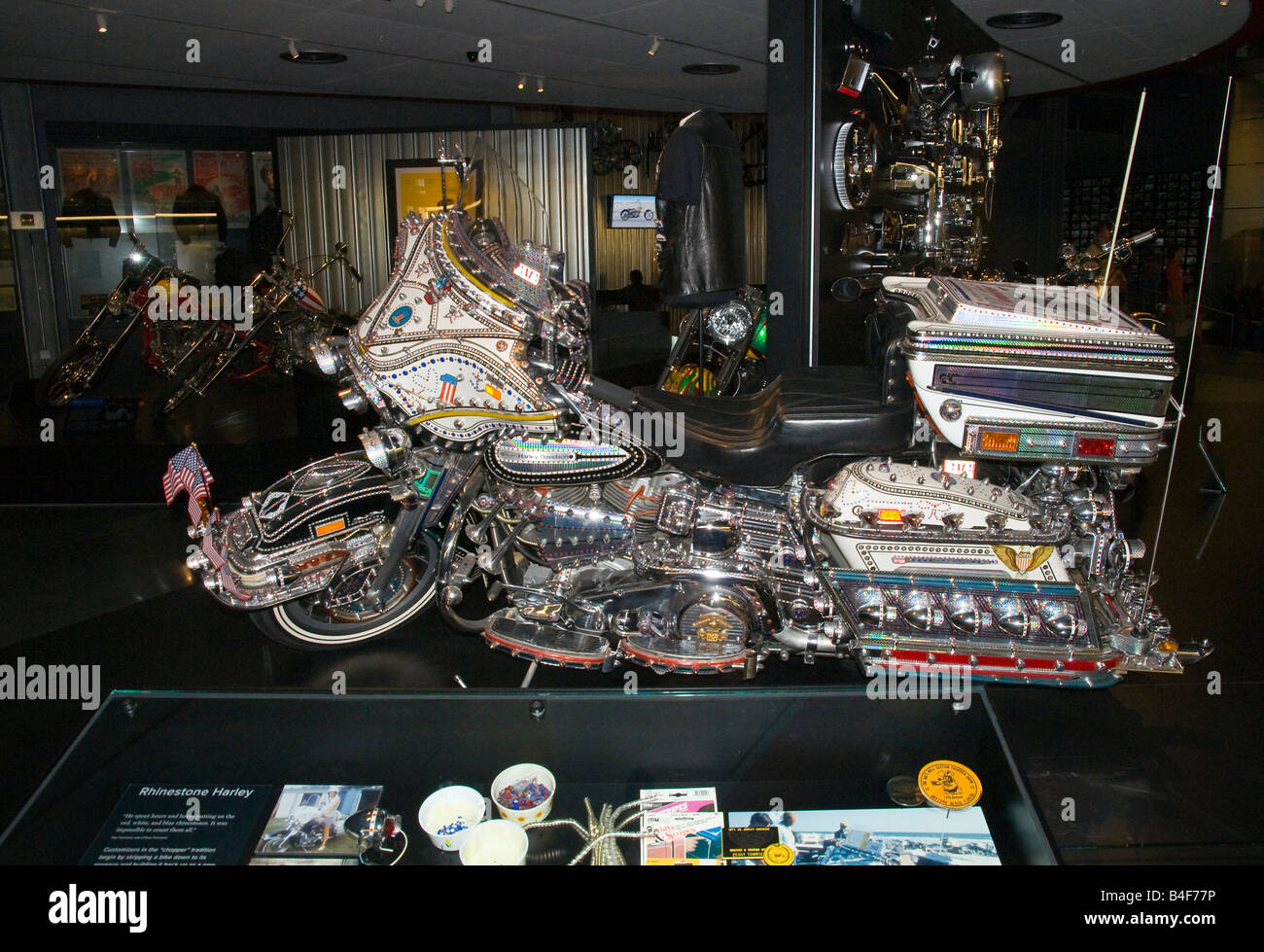 The Rhinestone Harley-Davidson on display at the companies new museum ...