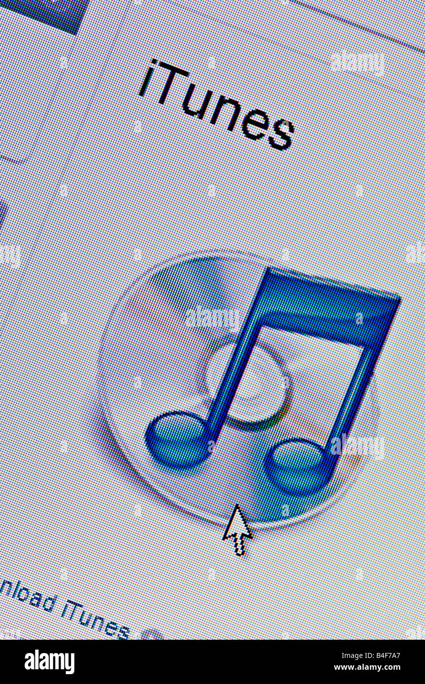 Macro screenshot of Apple iTunes website (Editorial use only Stock ...