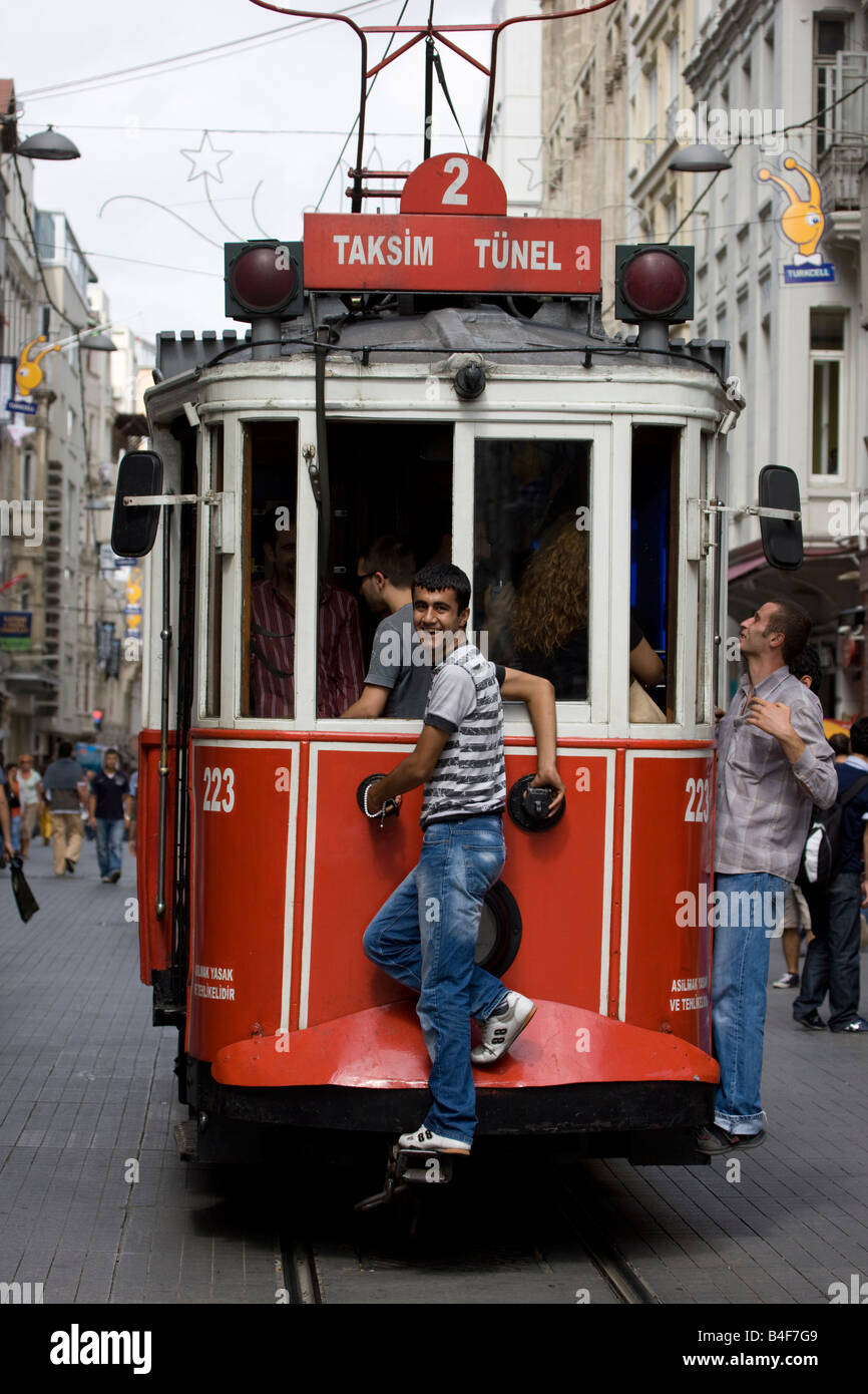 Tünel Istanbul Taksim Tram Car İstiklal Caddesi Istanbul Stock Photo ...