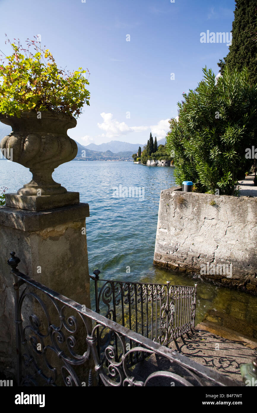 Villa Monastero waterfront gardens and gate, Varenna, Lake Como, Italy ...