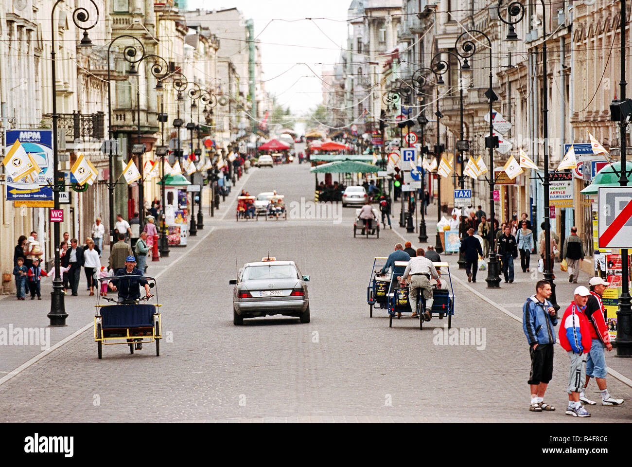 The Piotrkowska street in Lodz, Poland Stock Photo - Alamy