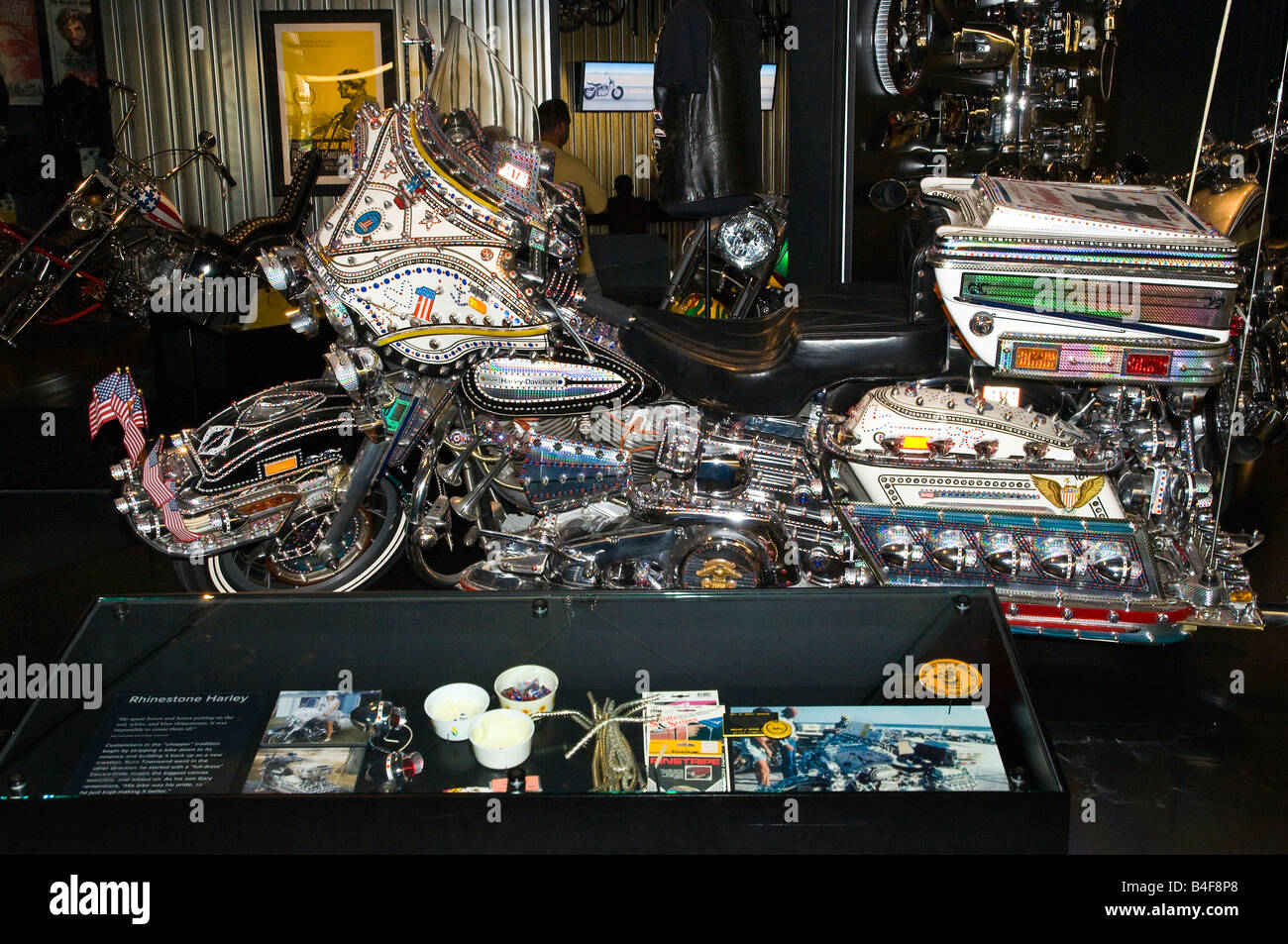The Rhinestone Harley-Davidson on display at the companies new museum ...