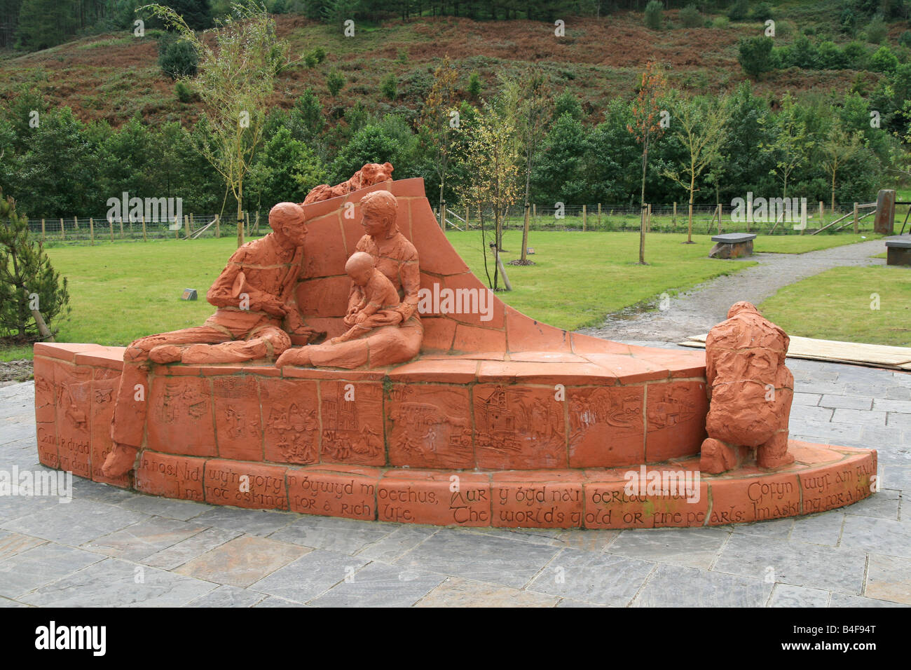 Monument to Calon Lan Stock Photo - Alamy