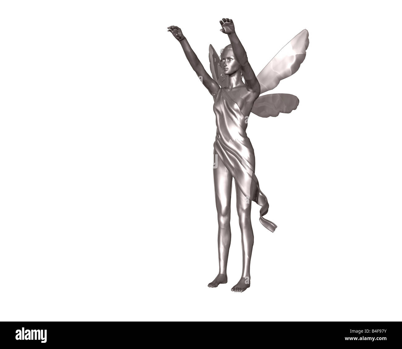 Steel Metal fairy about to fly off Stock Photo - Alamy
