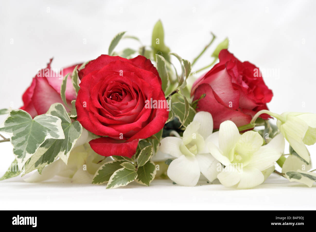 Red Rose Wedding Arrangement Stock Photo - Alamy