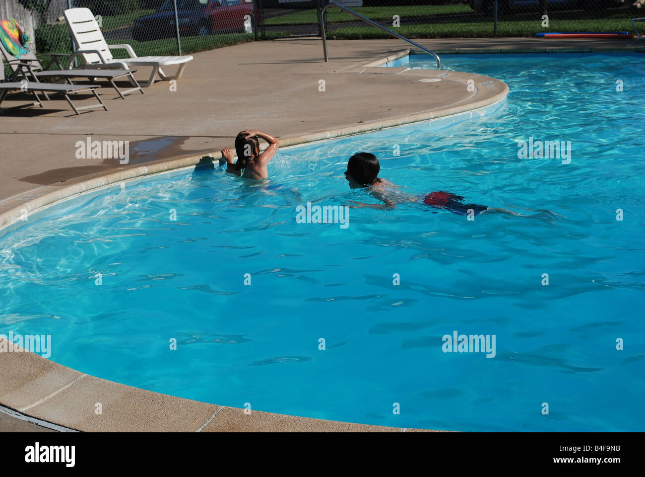 young people in pool Stock Photo - Alamy