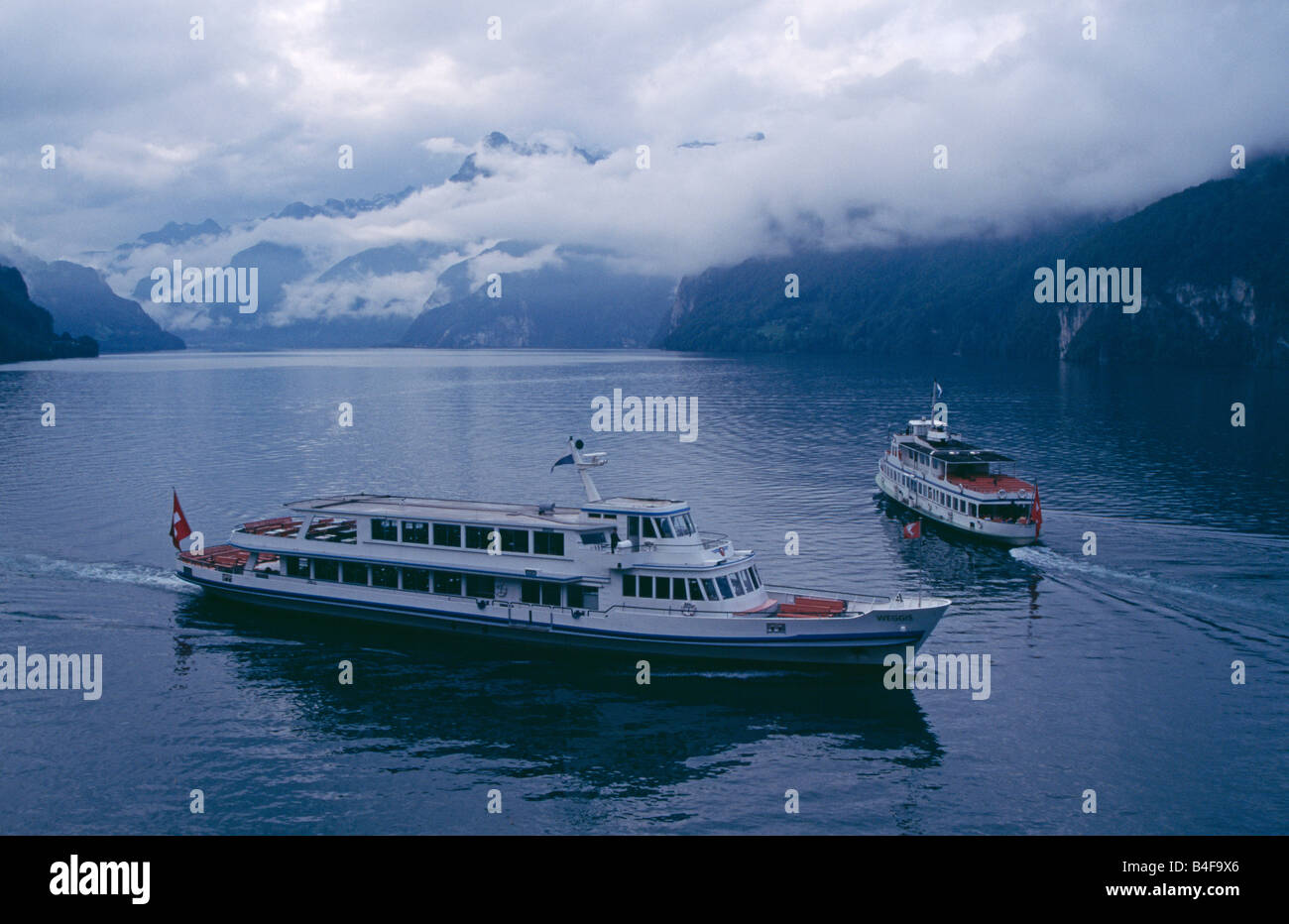 Two ferries lake lucerne hi-res stock photography and images - Alamy