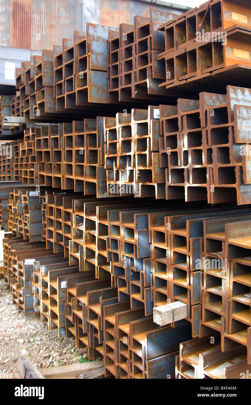 stack of steel girders Stock Photo - Alamy